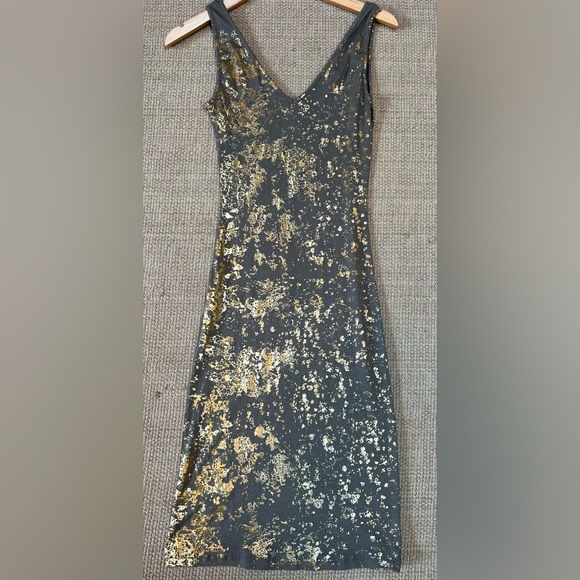 Isabel de Pedro | Dresses | Isabel De Pedro Metallic Bodycon Tank Dress ...